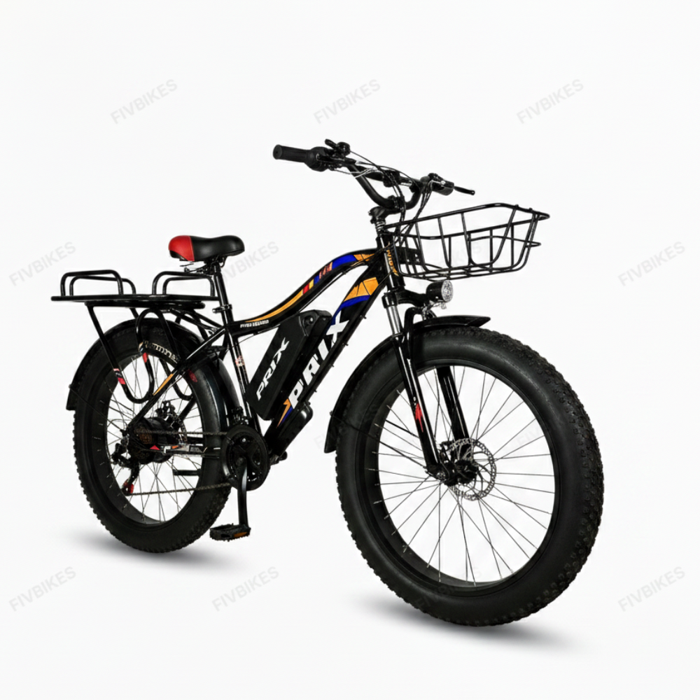 PRIX Electric Fat Delivery Bike 26" | 500W Motor | 48V Battery | Shima ...